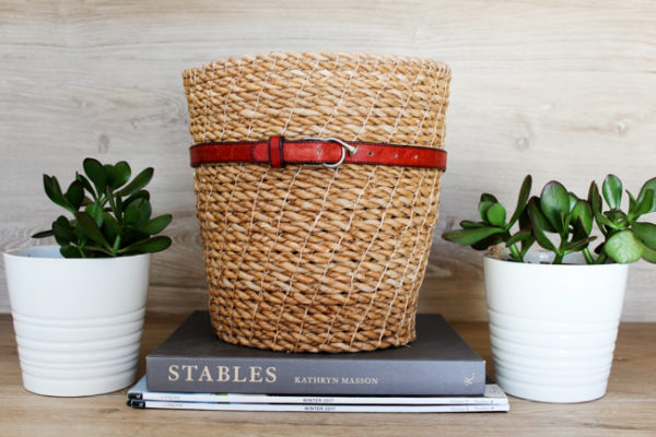 Upgrade Your Waste Basket with a Belt - Horses & Heels