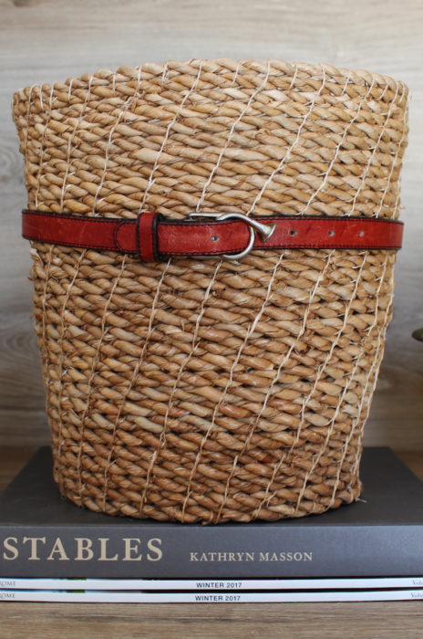 Upgrade Your Waste Basket with a Belt - Horses & Heels