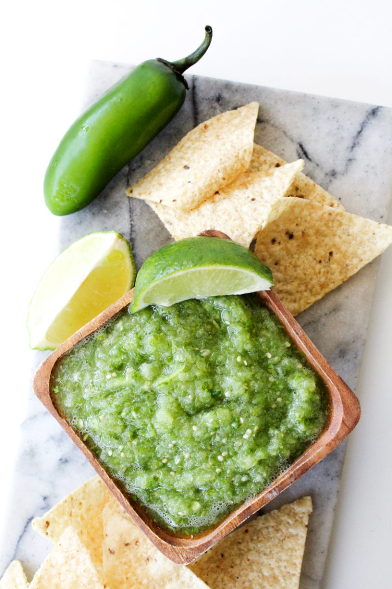 Fresh Tomatillo Salsa Verde - Horses & Heels